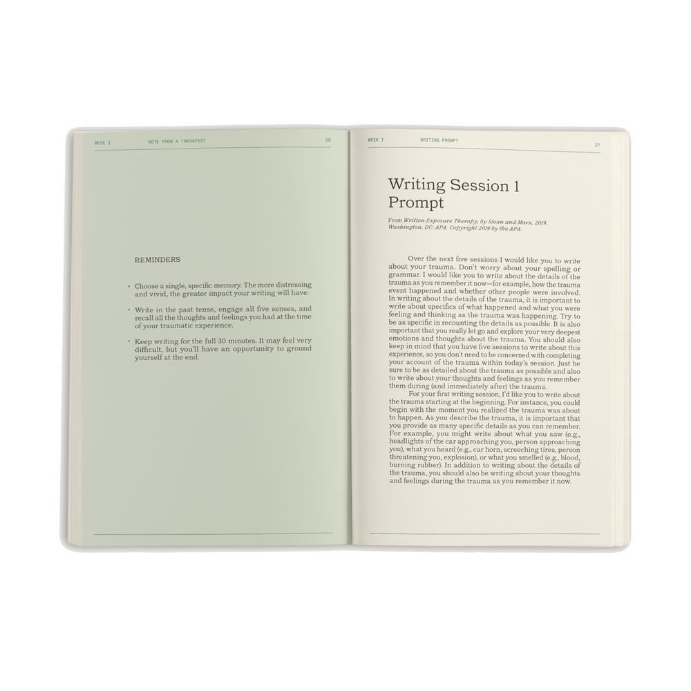 The Trauma & Written Exposure Workbook | 5 Weeks Guided Healing | 88SHEEP