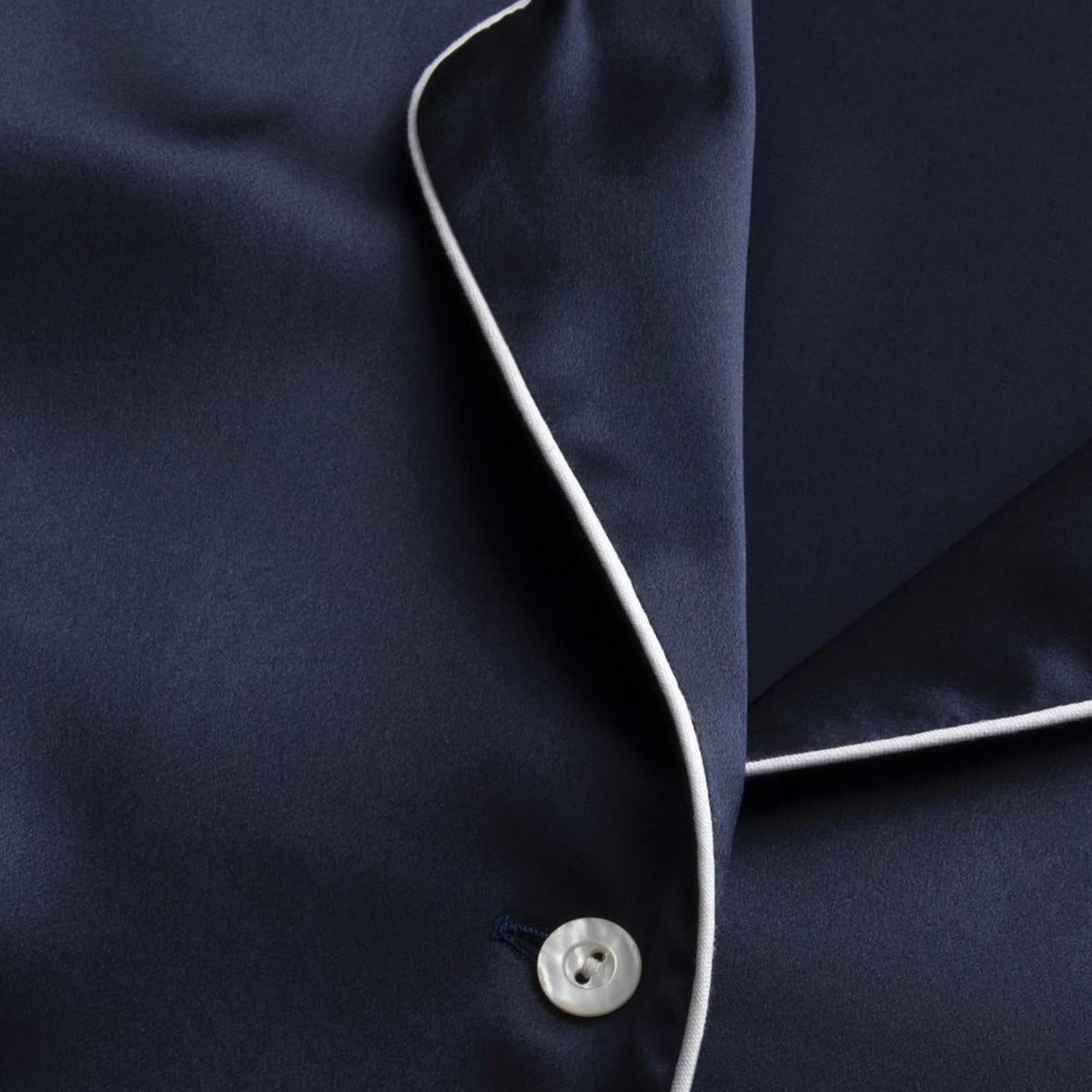 Women's Silk Satin Pyjamas - Navy | 88SHEEP